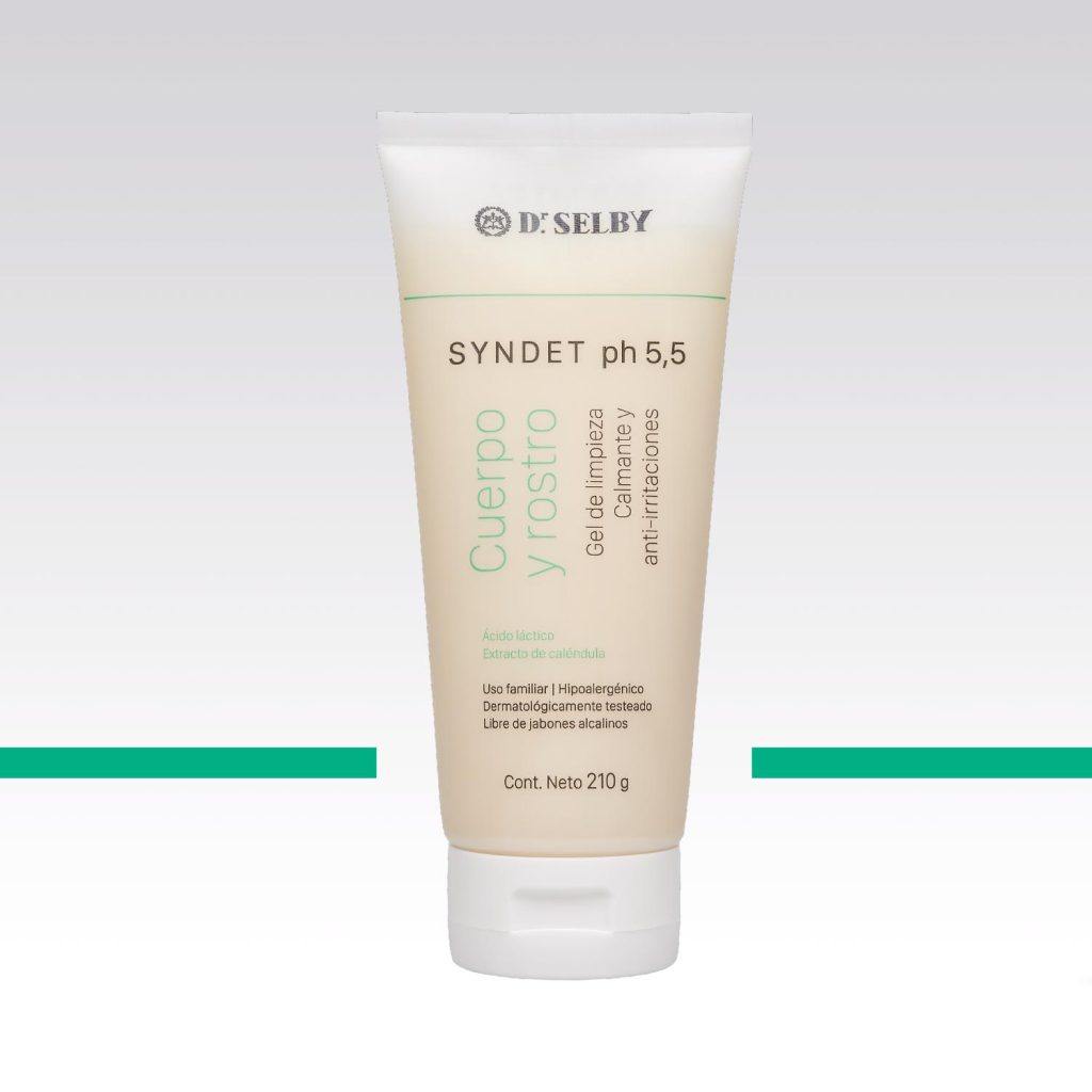 "Syndet pH 5.5" Gel de limpieza para rostro y cuerpo 210g - Dr. Selby