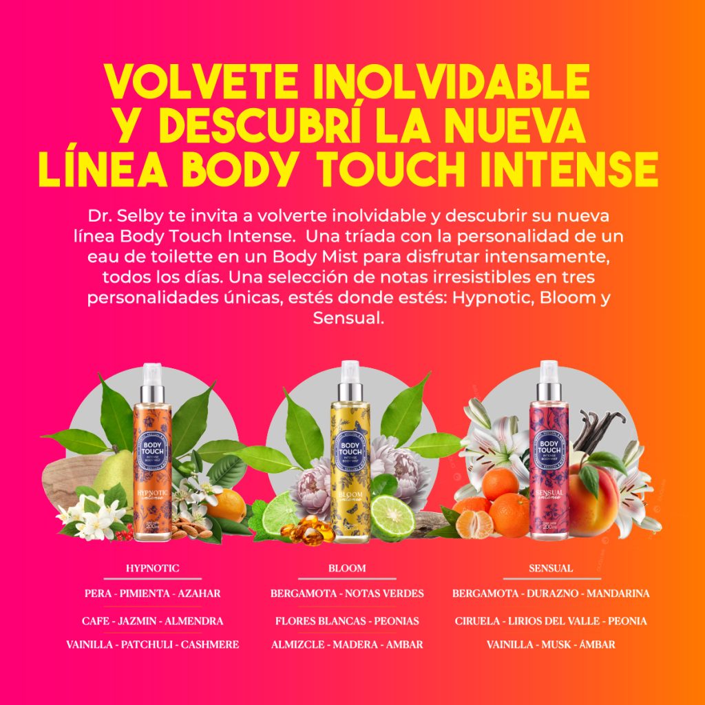 Body Touch "Sensual" body mist con aloe vera 200ml - Dr. Selby